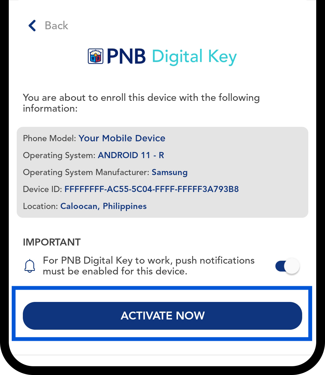PNB Digital Key - Philippine National Bank